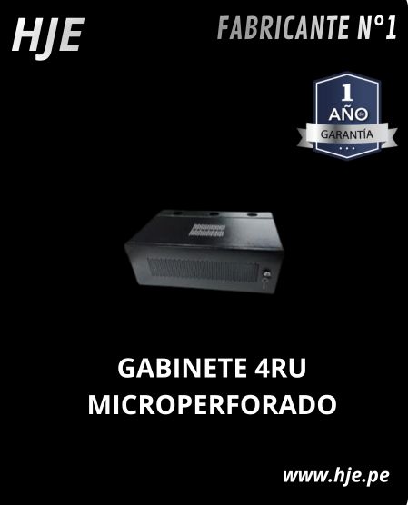 Gabinete de 4RU DE Pared Microperforado - HJE PERU ELECTRONIC